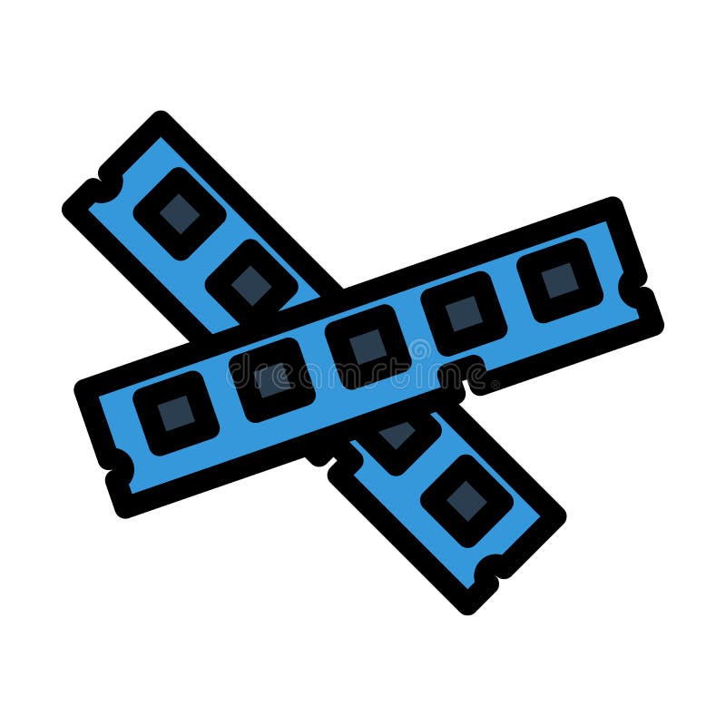Computer Memory Icon stock vector. Illustration of equipment - 239086832