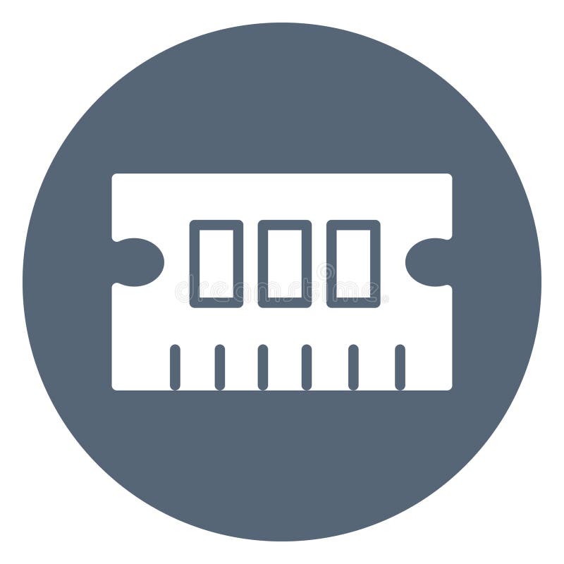 Computer Memory Isolated Vector Icon Fully Editable Stock Illustration ...