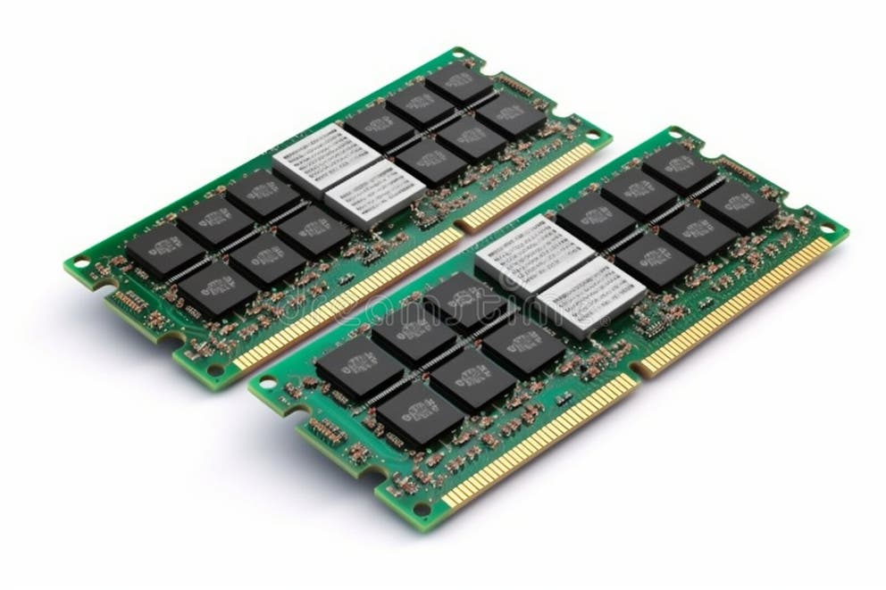 Computer Memory Module Isolated on White Background with Clipping Path. Computer Hardware. Stock ...