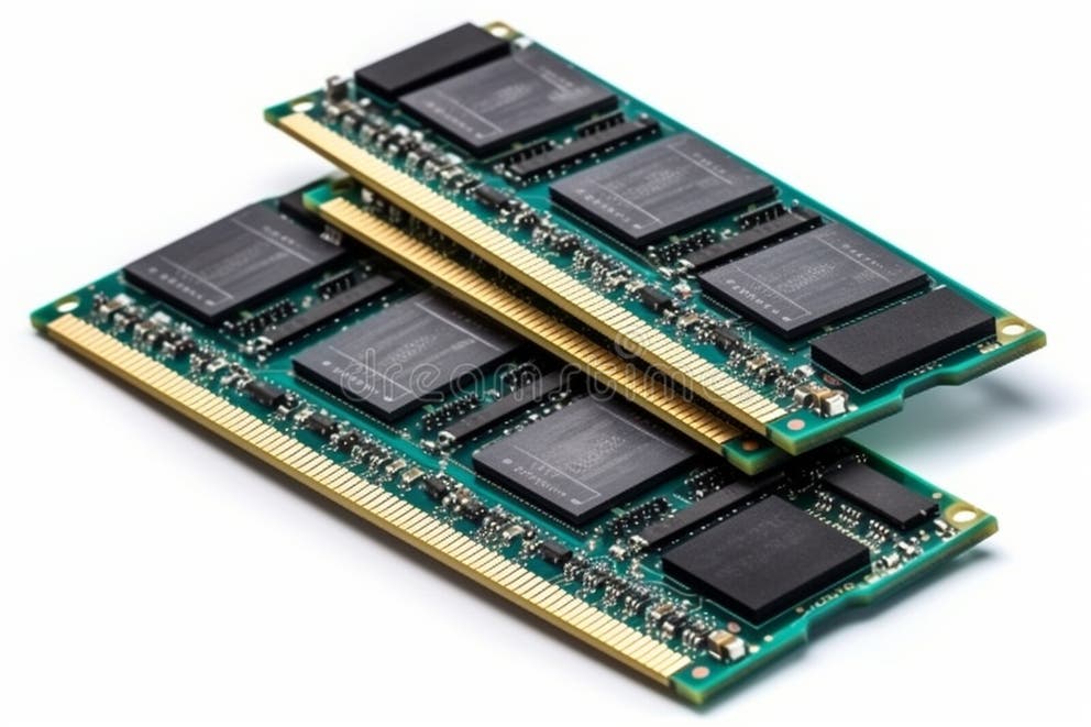 Computer Memory Module Isolated on White Background with Clipping Path. Computer Hardware. Stock ...