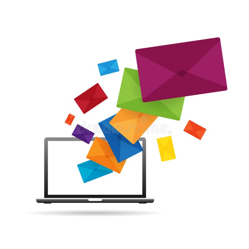 Computer Message stock vector. Illustration of vector - 46116952