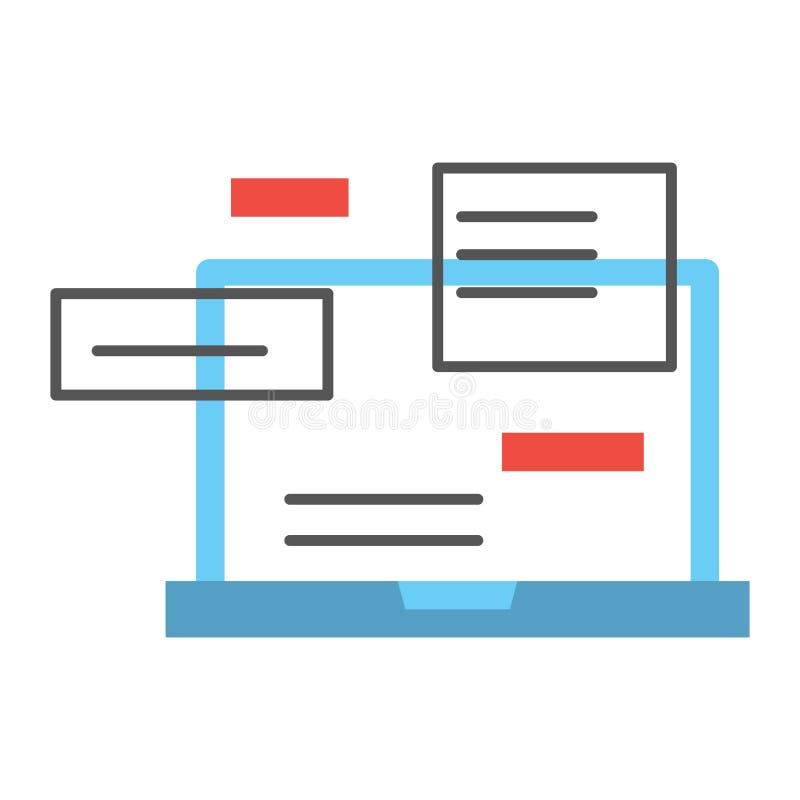 Computer Messages Isolated Vector Icon Which Can Easily Modify or Edit ...