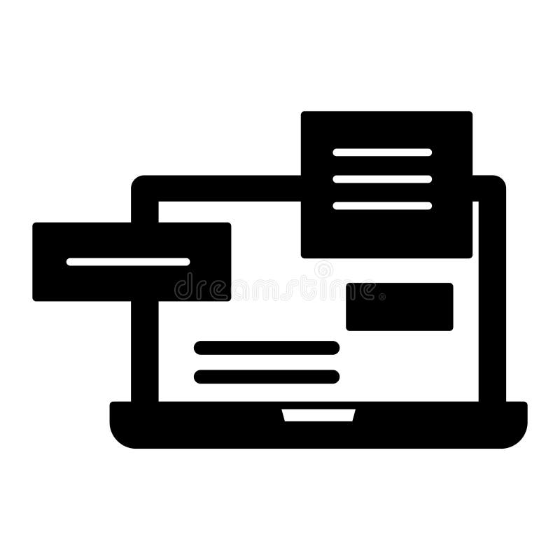 Computer Messages Isolated Vector Icon Which Can Easily Modify or Edit ...