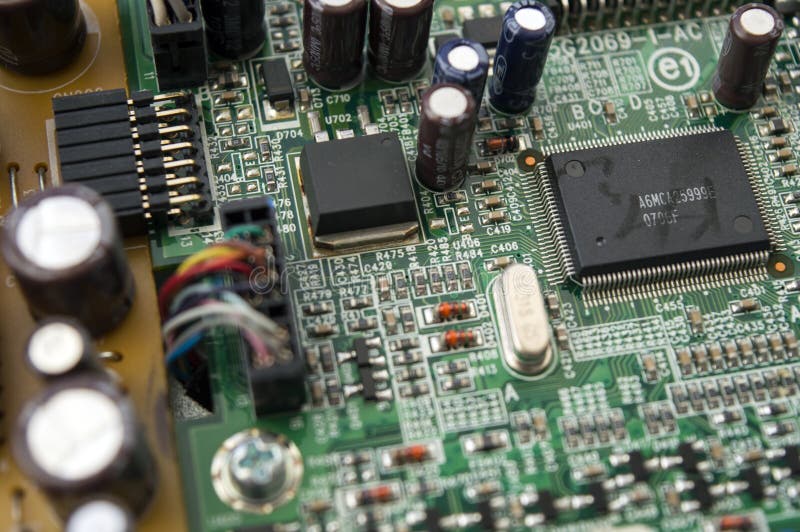Computer Micro Chip Close Up Stock Image - Image of engineering ...