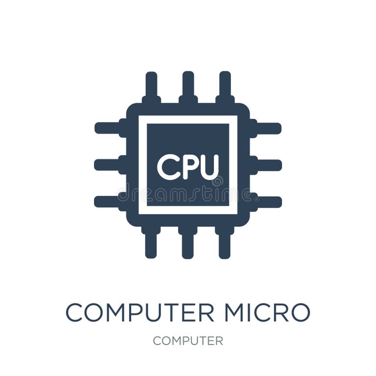 Computer Micro Chip Vector Icon Simple Stock Illustrations – 1,999 ...