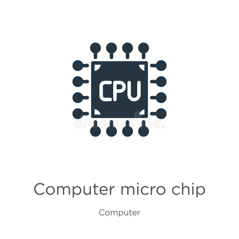 Computer Micro Chip Icon Vector. Trendy Flat Computer Micro Chip Icon ...
