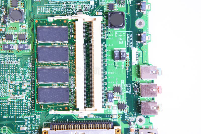 Computer Micro Circuit Board Stock Photo - Image of memory, chipset ...