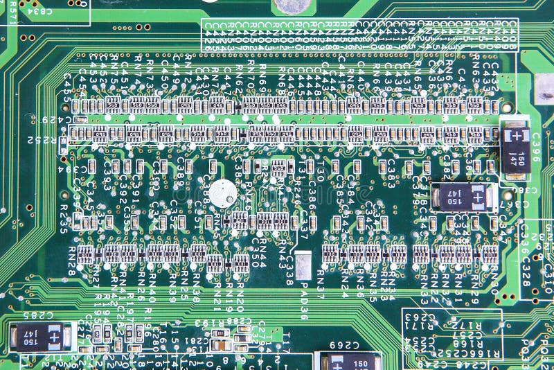 Computer Micro Circuit Board Stock Image - Image of detail, industrial ...