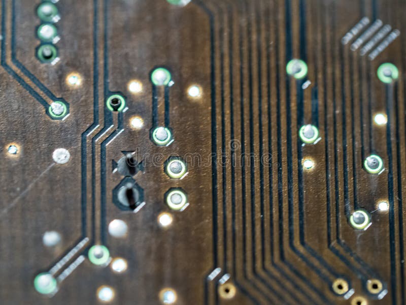 Computer Micro Circuit Board with Integrated IC Stock Photo - Image of ...