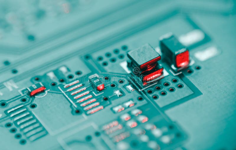 Computer Microchips and Processors on Electronic Circuit Board ...