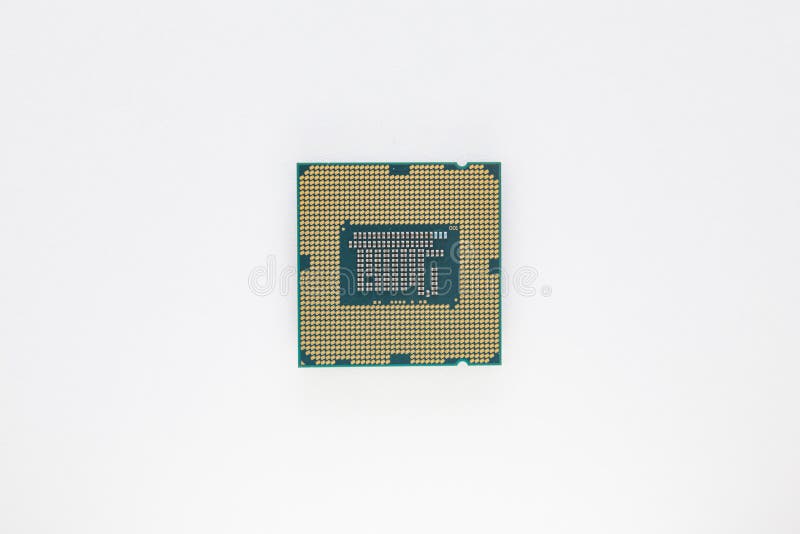Microprocessor Isolated on White Stock Photo - Image of cache, chip ...