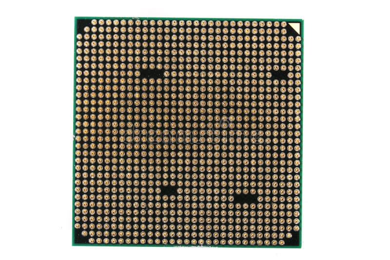 CPU Microprocessor Isolated on White Stock Image - Image of bytes ...