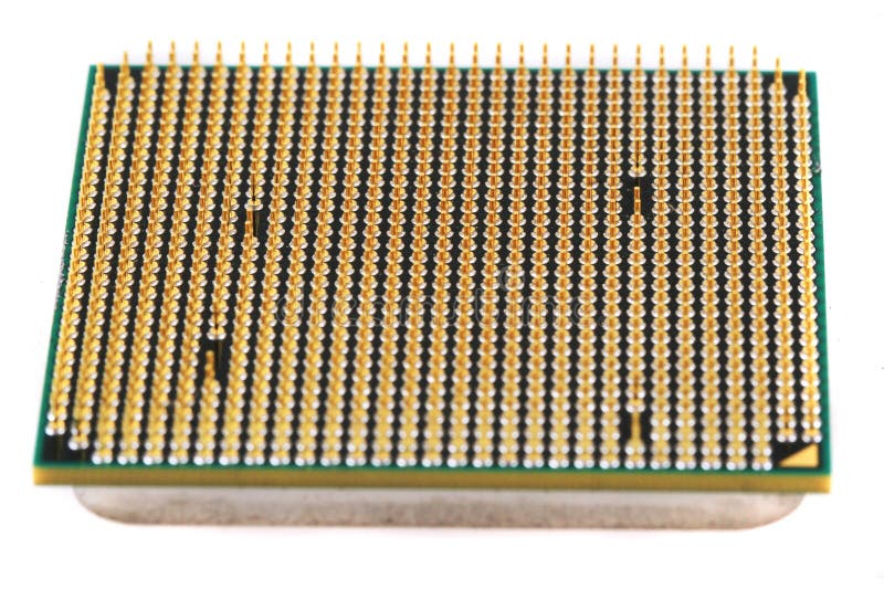 Microprocessor Isolated on White Stock Photo - Image of cache, chip ...