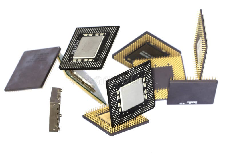 Computer microprocessors stock image. Image of closeup - 17304283