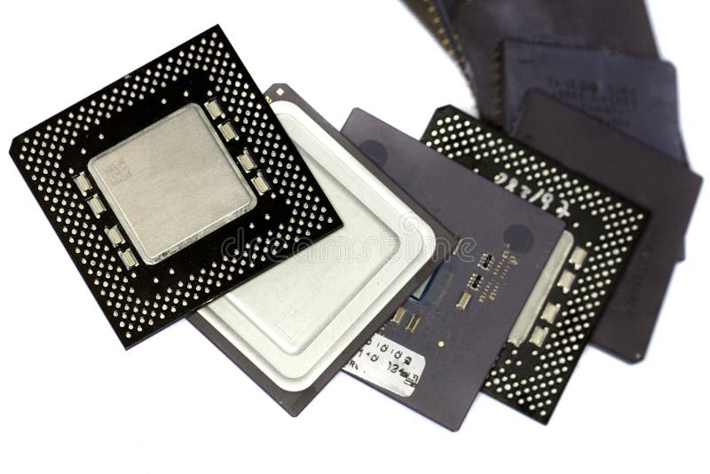 Computer microprocessors stock image. Image of closeup - 17304283