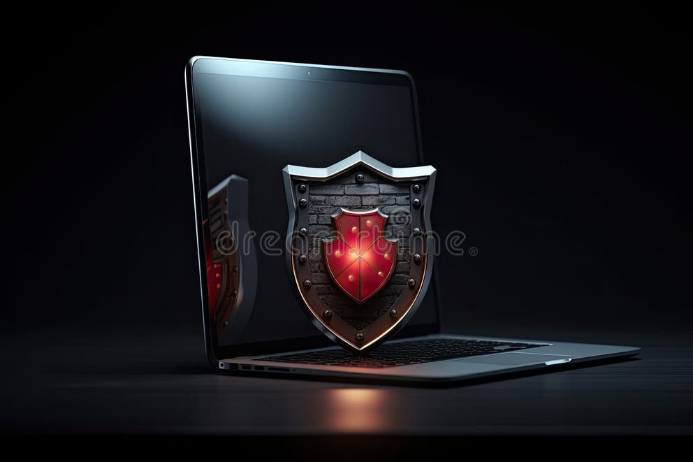 Cybersecurity Protection stock illustration. Illustration of threats ...