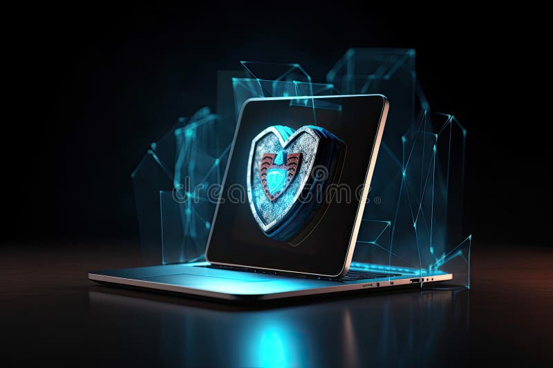 Cybersecurity Protection stock illustration. Illustration of network ...