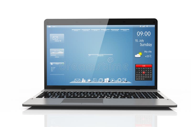 Sample Email Application Interface on Laptop Computer. Stock Photo ...