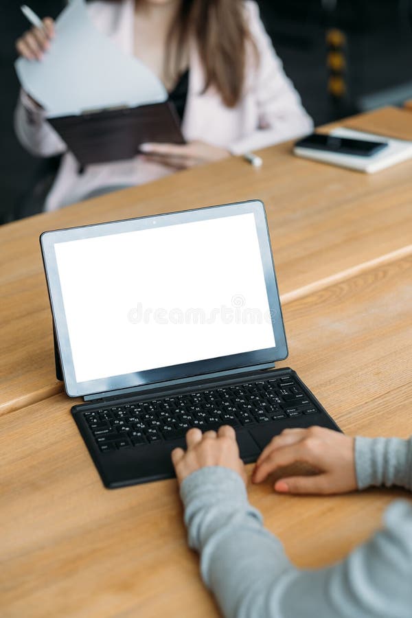 Computer Mockup Office Work Digital Technology Stock Photo - Image of ...