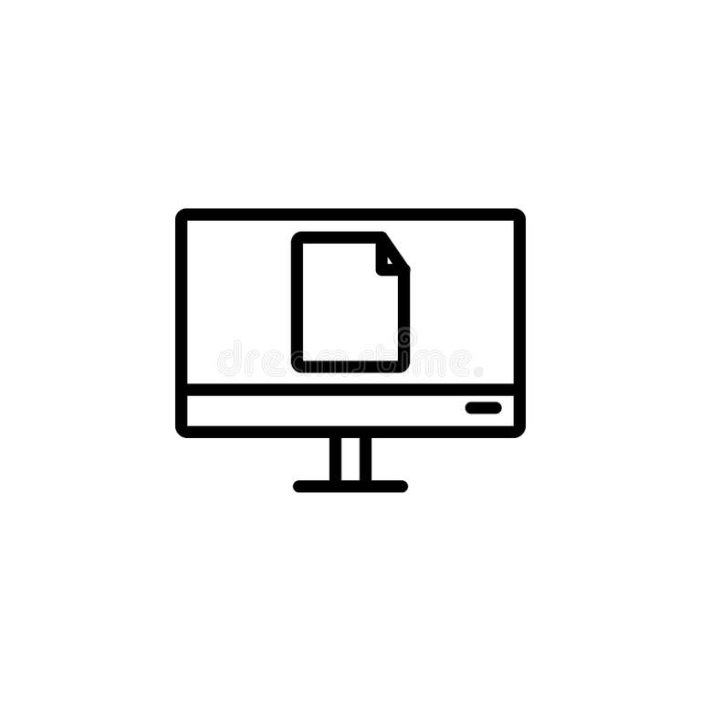 Computer Mode Icon Design Line Style. Perfect for Application, Web ...