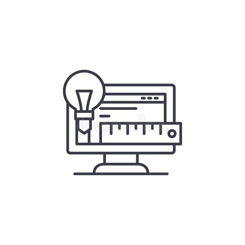 Modeling Linear Icon Modern Outline Modeling Logo Concept On Wh Stock