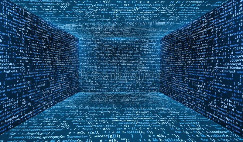 Computer Modern Digital Room Screen Stock Illustration - Illustration ...