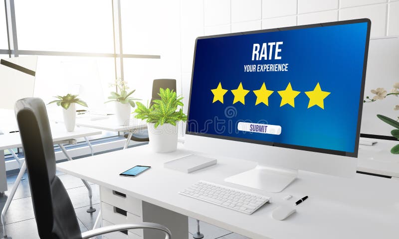 Computer office ratin stock illustration. Illustration of customer ...