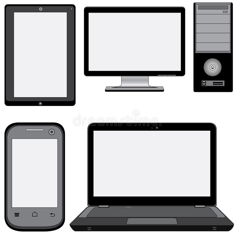 Computer Moderni illustrazione vettoriale. Illustrazione di ...