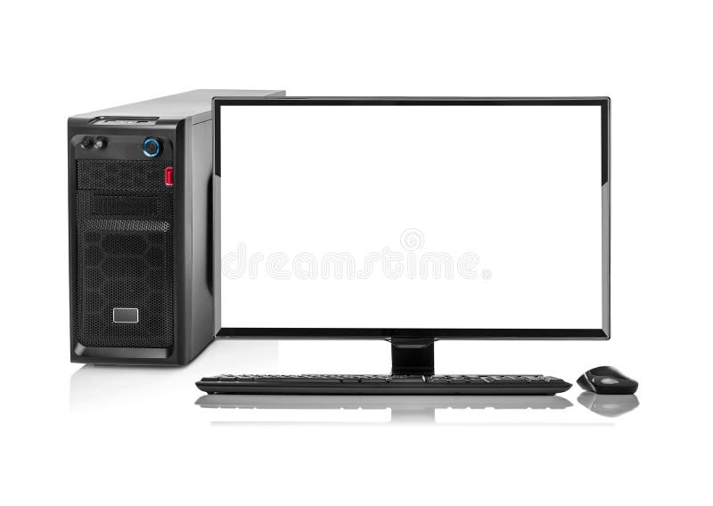 Computer PC Desktop Moderno Isolato Immagine Stock - Immagine di ...