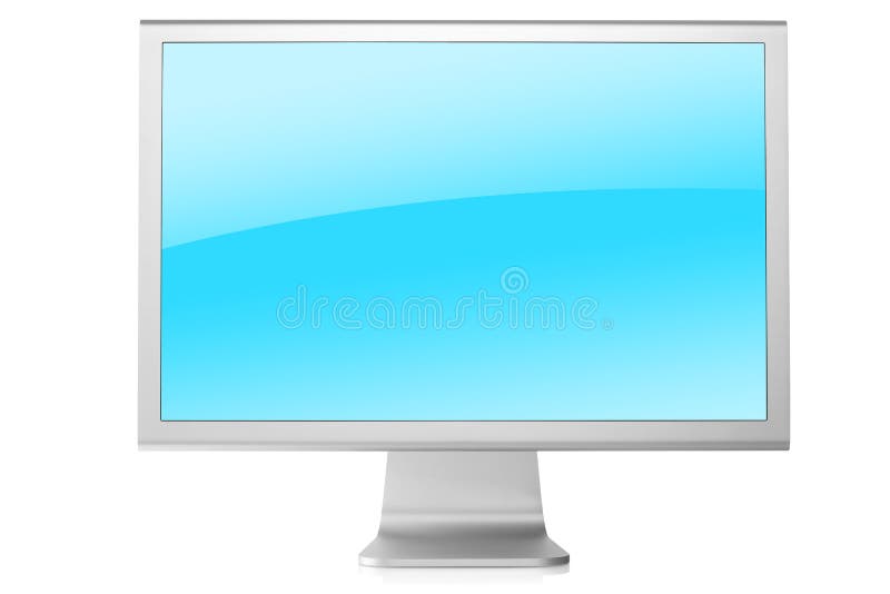 Desktop Computer Monitor - Front Stock Illustration - Illustration of ...