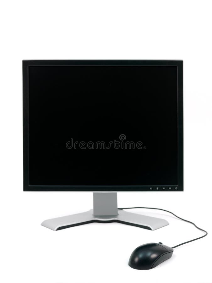 Computer Monitor, Black Screen Stock Image - Image of blank, electronic ...