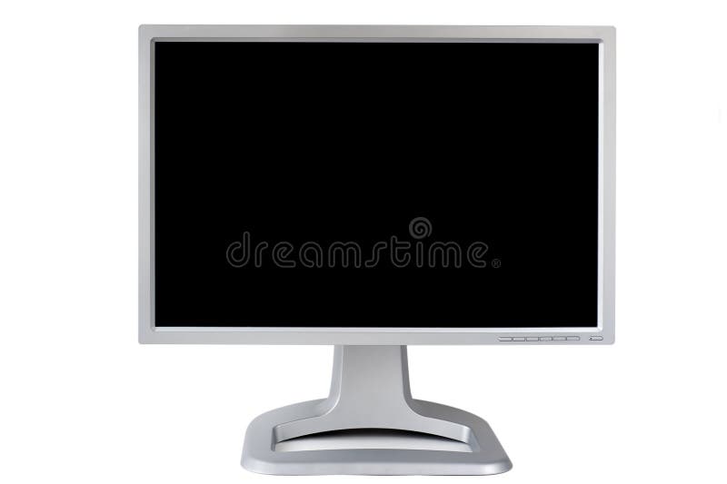 Computer Monitor, Black Screen Stock Image - Image of blank, electronic ...