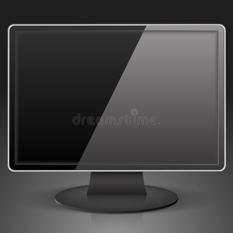 Black Computer Monitor Stock Illustrations – 111,518 Black Computer ...