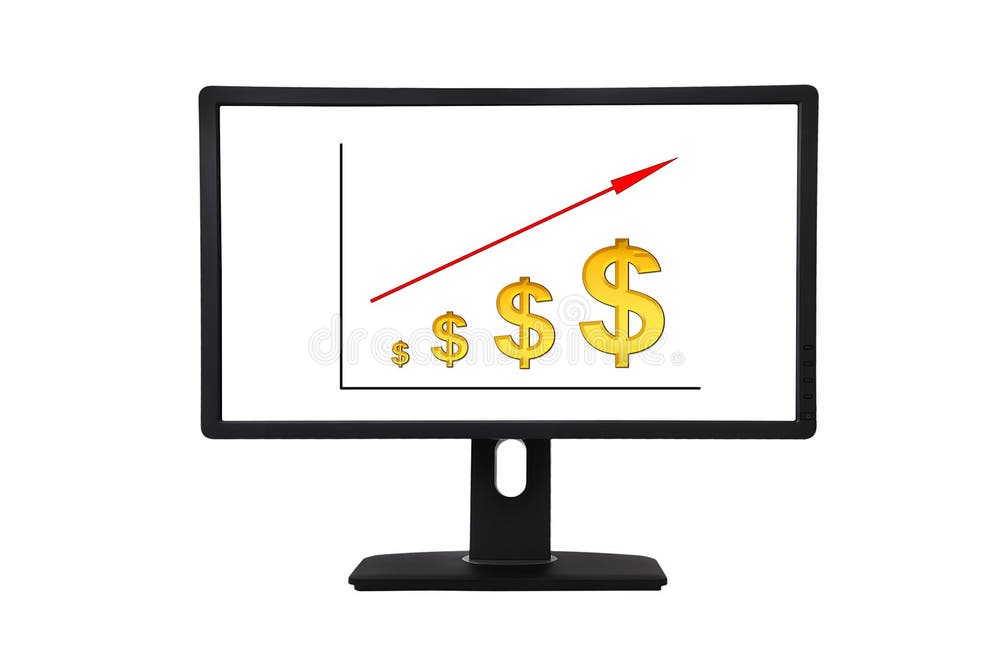 Computer monitor stock image. Image of money, monitor - 27827905