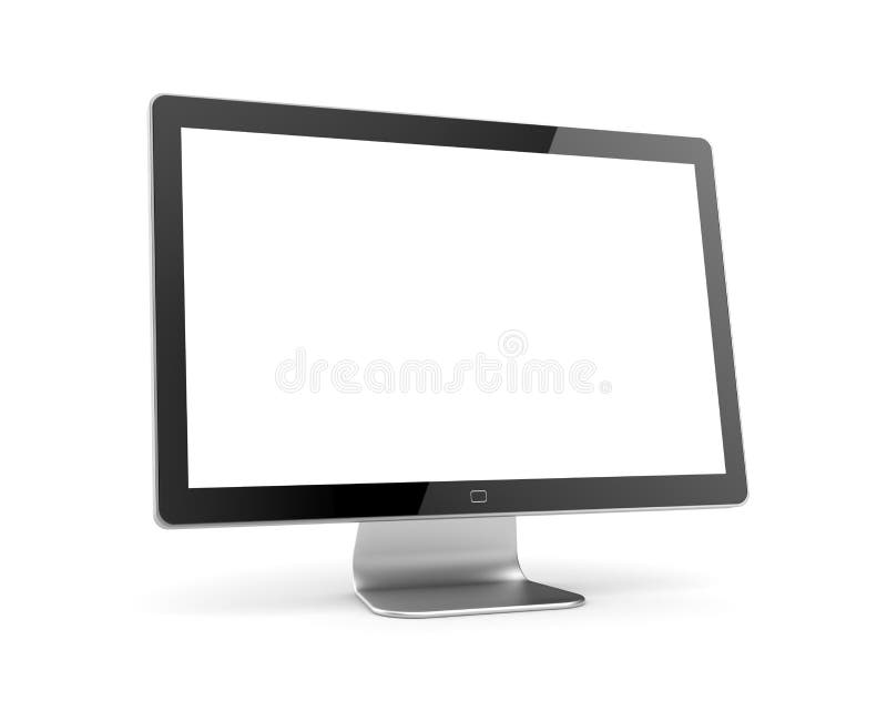 Monitor white picture stock vector. Illustration of technology - 23593126