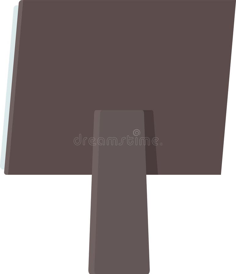 Computer Monitor Back stock vector. Illustration of work - 347565089