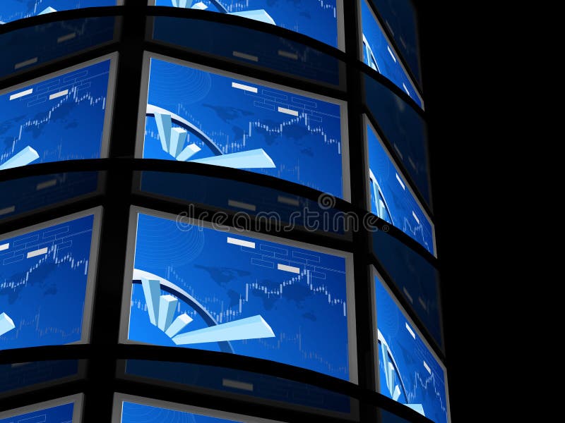 Abstract Green Lines on Black Background Stock Illustration ...