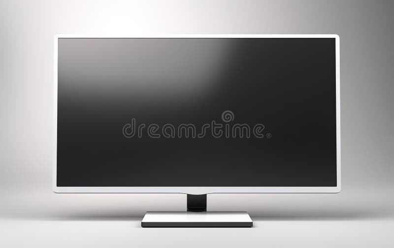 Computer Monitor with Blank Screen. Copy Space, Add Text, Image or Logo ...