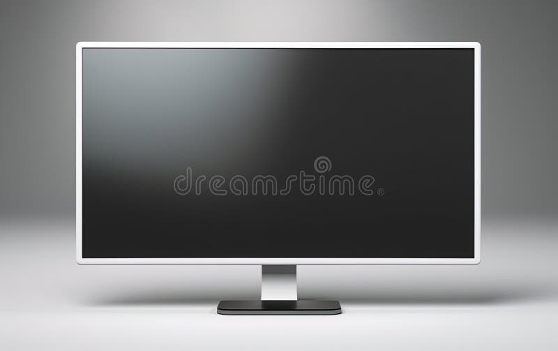Computer Monitor with Blank Screen. Copy Space, Add Text, Image or Logo ...