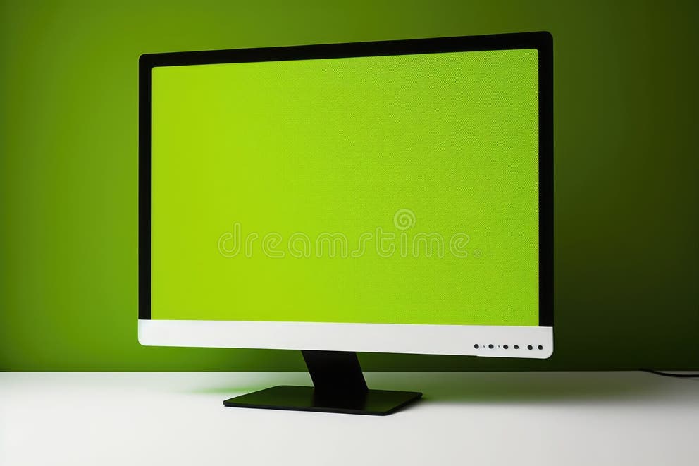 Computer Monitor with Blank Screen and Copy Space, Created Using Generative Ai Technology Stock ...