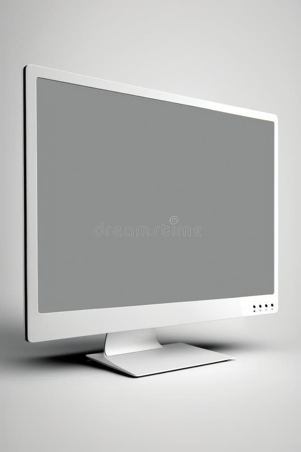 Computer Monitor with Blank Screen and Copy Space, Created Using Generative Ai Technology Stock ...