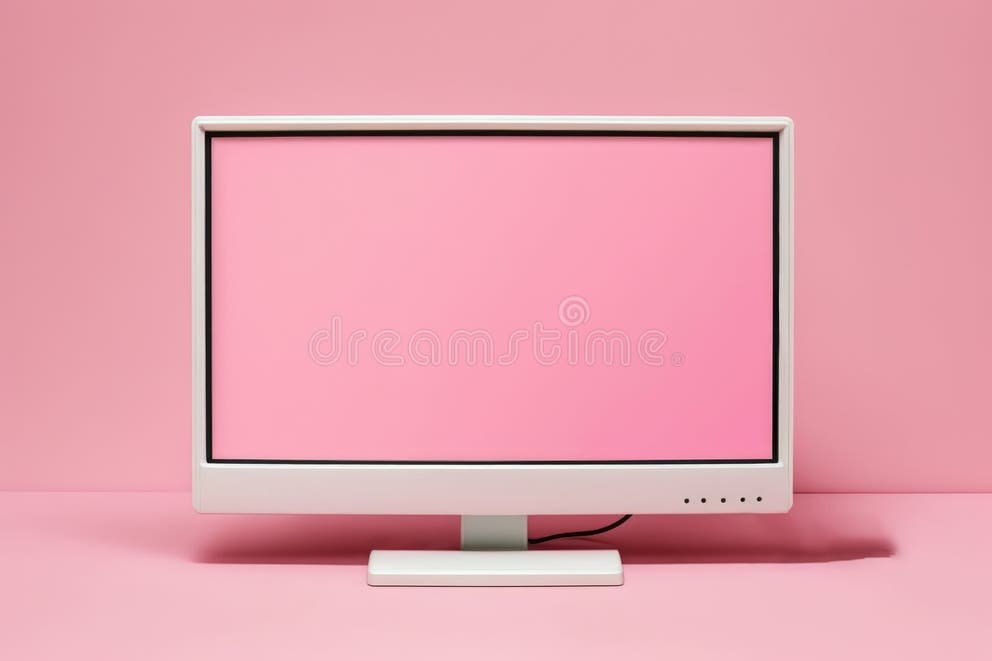 Computer Monitor with Blank Screen and Copy Space, Created Using Generative Ai Technology Stock ...