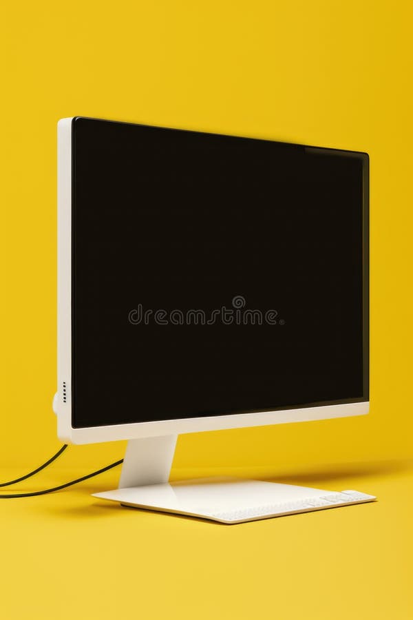 Computer Monitor with Blank Screen and Copy Space, Created Using Generative Ai Technology Stock ...