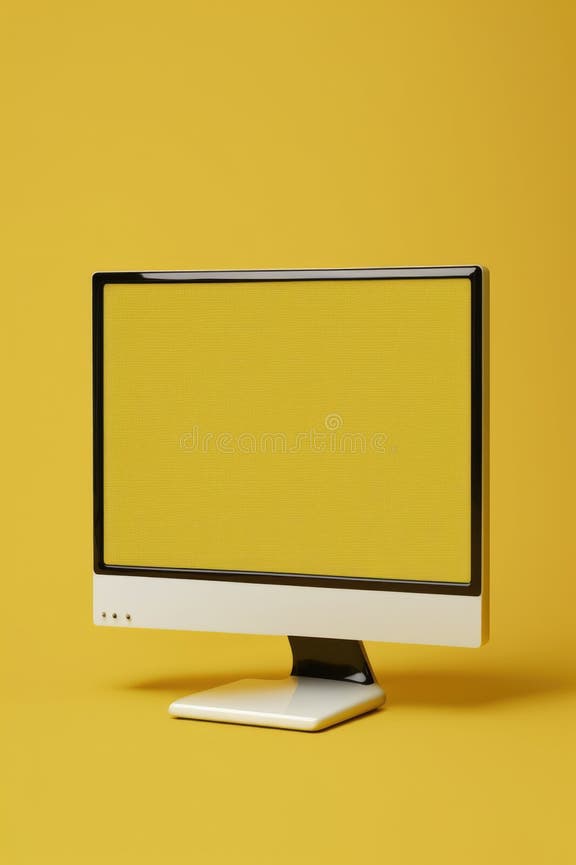 Computer Monitor with Blank Screen and Copy Space, Created Using Generative Ai Technology Stock ...