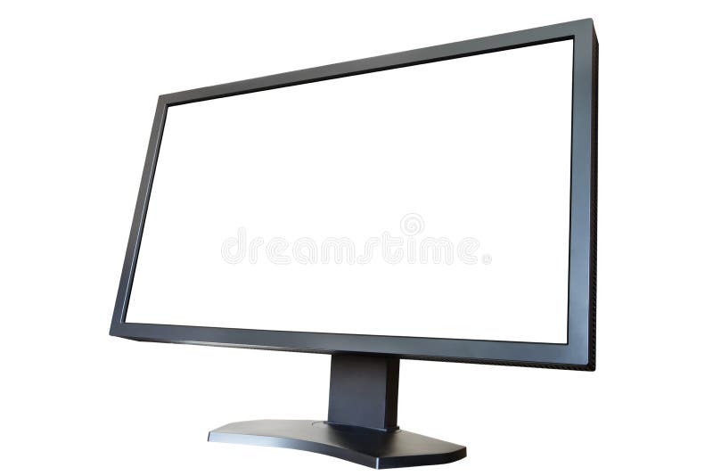 Computer Monitor With Blank White Screen. Picture Image: 19988744