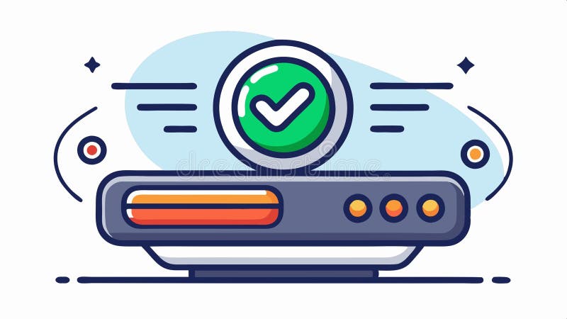 Computer Monitor with Checkmark, System Verification Icon Vector Design ...