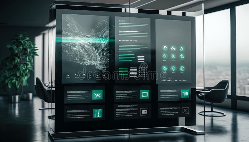 Computer Monitor with Different Graphics, Generative AI. Stock ...