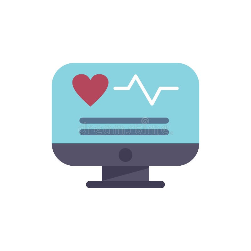 Computer Monitor Displaying Heartbeat Rate on Screen Stock Illustration ... Computer Monitor Displaying Heartbeat Rate on Screen Stock Illustration ...