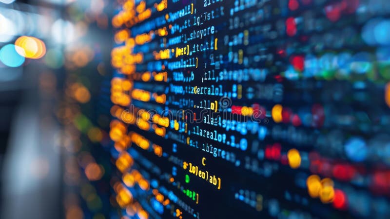 Computer Screen Filled with Numbers Stock Image - Image of screen ...