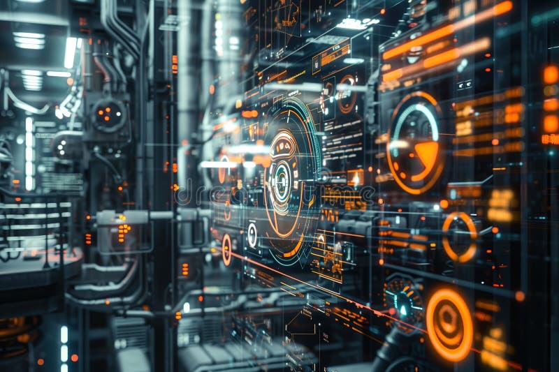 A Computer Monitor Displays a Colorful Array of Numbers and Symbols Stock Image - Image of ...